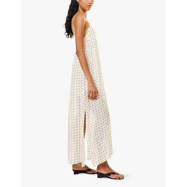 Dissh Vanessa Polka-dot Woven Midi Dress