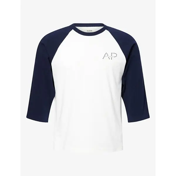 AUSTIN POST Raglan Baseball Spirit Cotton T-shirt