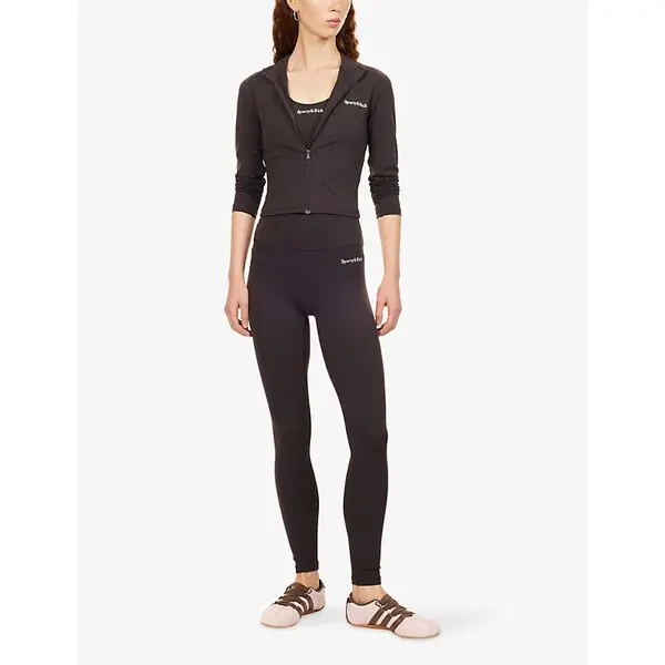SPORTY & RICH Serif-logo Workout Leggings