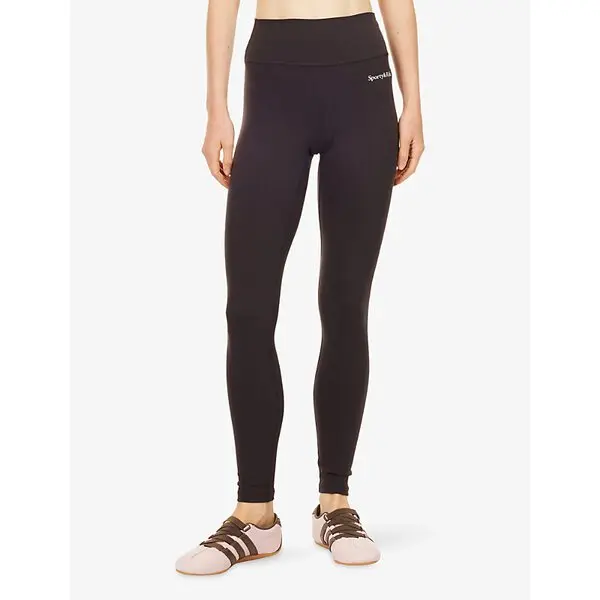 SPORTY & RICH Serif-logo Workout Leggings