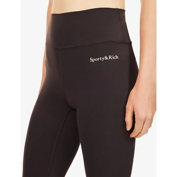 SPORTY & RICH Serif-logo Workout Leggings