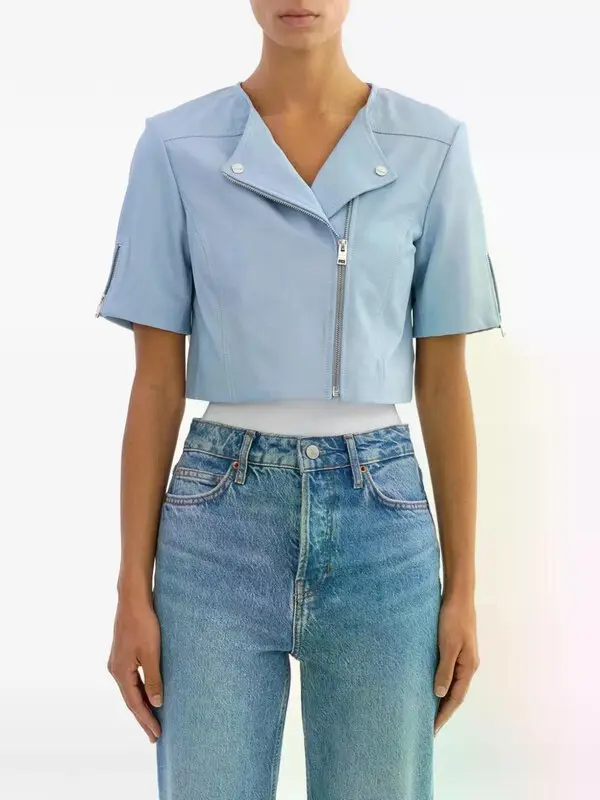 LAMARQUE Kirsi Cropped Leather Jacket
