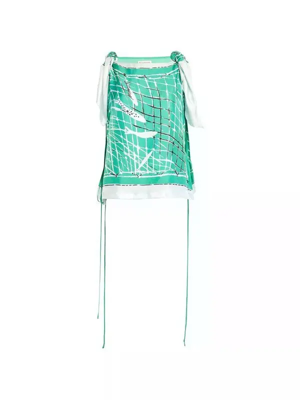 Altuzarra Siggi Graphic-print Top - Green