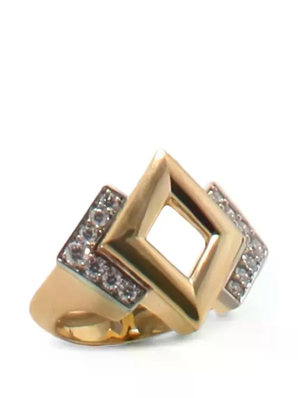 David Webb Geometric Diamond Ring