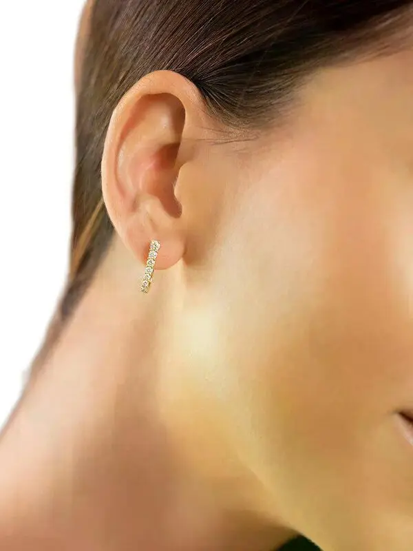 DANA REBECCA DESIGNS Diamond Hoop Earrings