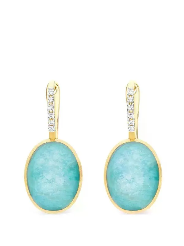 NANIS Ciliegine Amazonite Diamond Earrings - Gold