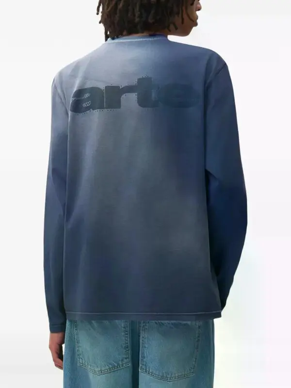 ARTE ANTWERP Logo-print Faded-effect Sweater