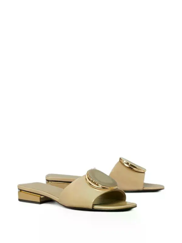 Tory Burch Patos Heeled Slides - Neutrals