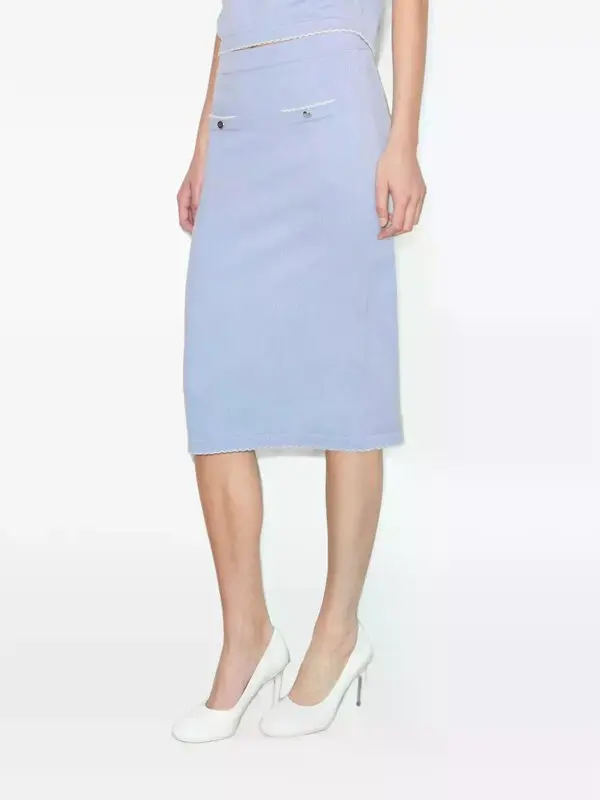 Tory Burch Wool Scalloped Skirt