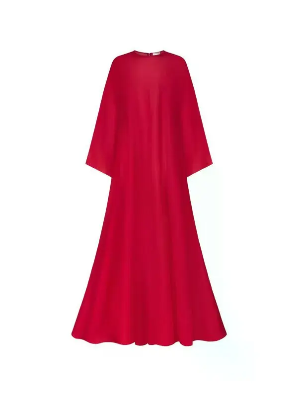 TEMILY Sheer Wide-sleeve Maxi Dress
