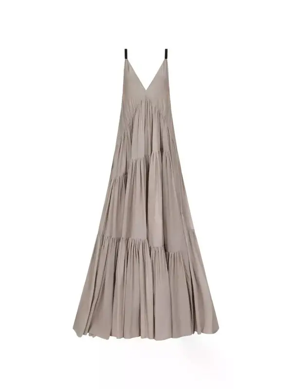 TEMILY Tiered Sleeveless Maxi Dress - Grey