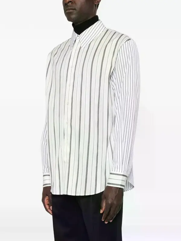 Saint Laurent Vertical-stripe Long-sleeve Shirt