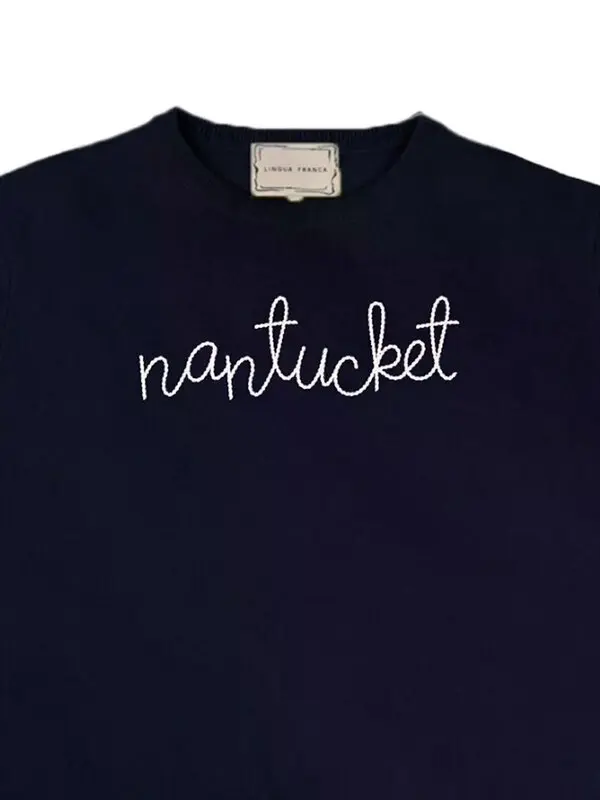 Lingua Franca Nantucket Crew-neck Sweatshirt - Blue