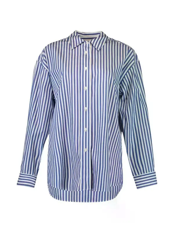 LA LIGNE Shelby Striped-pattern Shirt - Blue