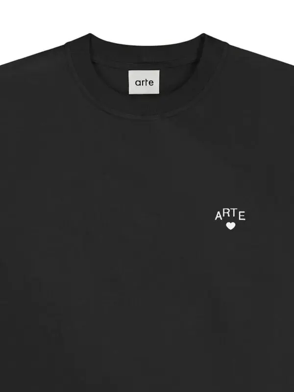 ARTE ANTWERP Logo-embroidered T-shirt - Black