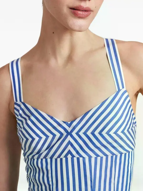 LA LIGNE Madeline Striped-pattern Midi Dress