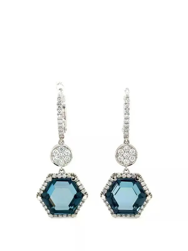 LISA NIK Diamond And Topaz Earrings