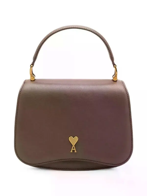 AMI Paris Cowhide-leather Paris Paris Top Handle Bag - Brown