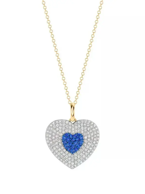 Phillips House Infinity Heartbeat Sapphire And Diamond Necklace - Gold