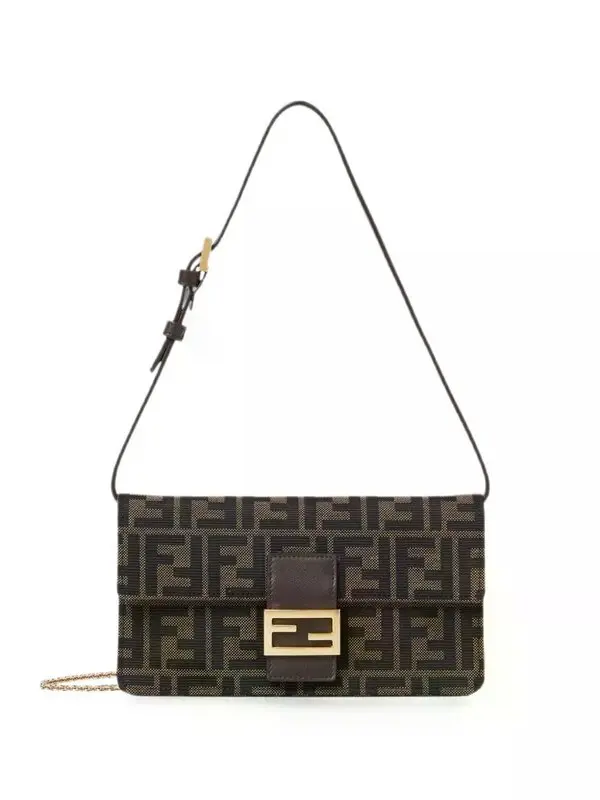 Fendi Tube Ff-jacquard Wallet - Brown