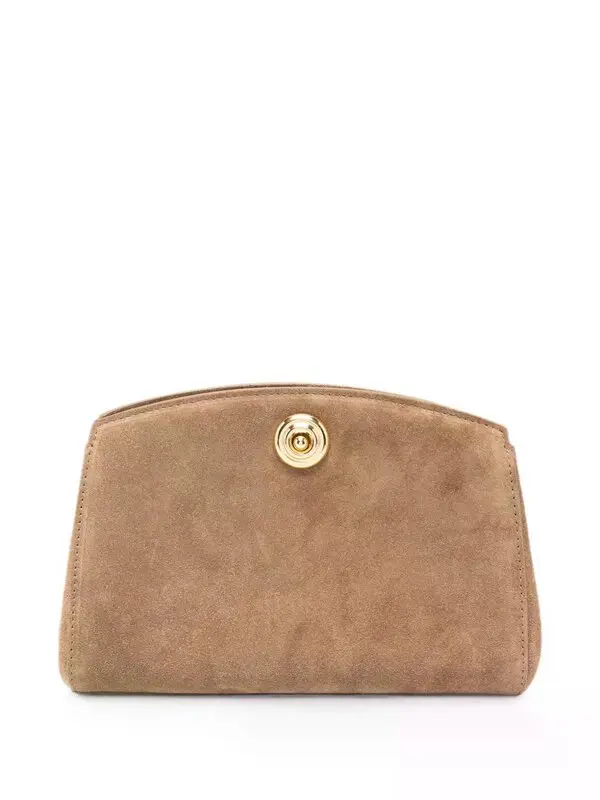 LIFFNER Push-lock Suede Clutch Bag - Neutrals