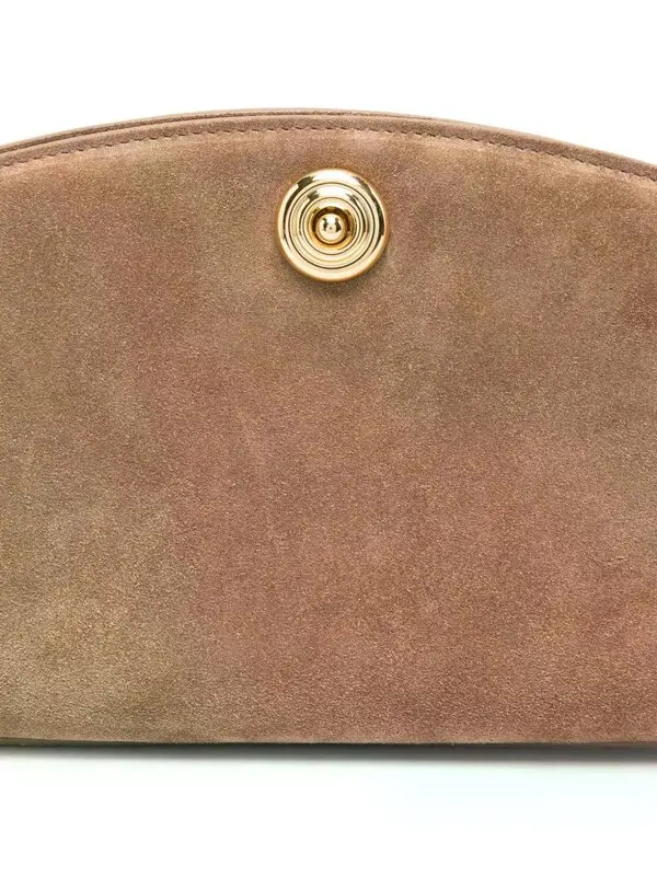 LIFFNER Push-lock Suede Clutch Bag - Neutrals