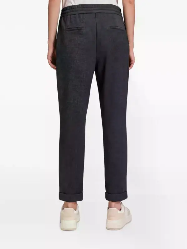 BETTY & CO Drawstring Waist Turn-up Trousers