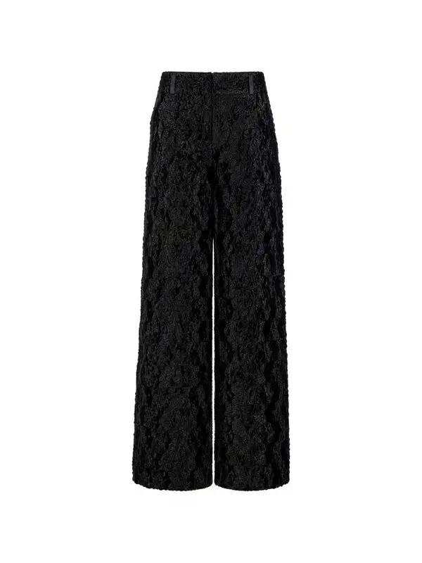 MAITRE PIERRE Textured Straight-leg Trousers