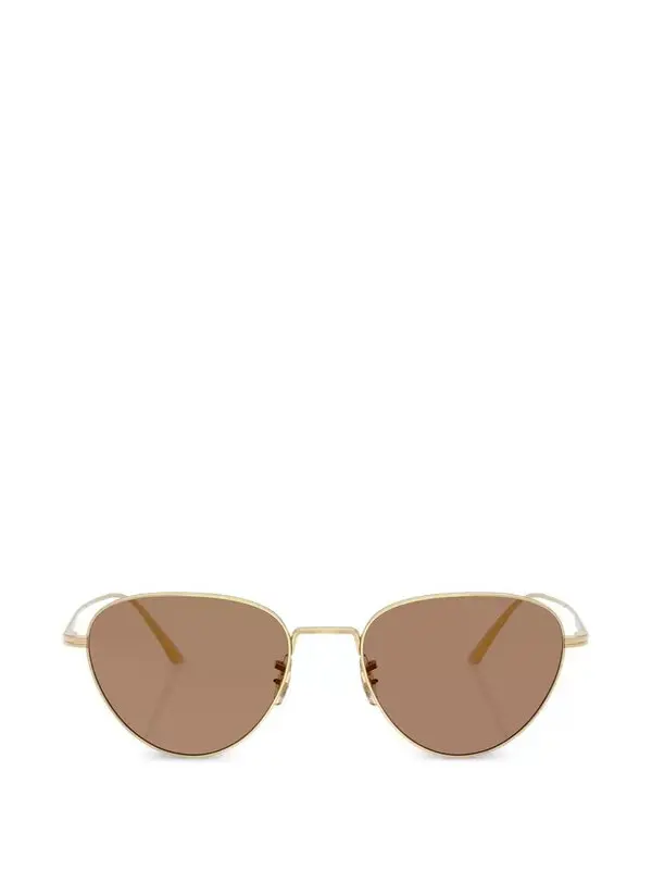 Oliver Spencer 1991c Pilot-frame Sunglasses - Gold
