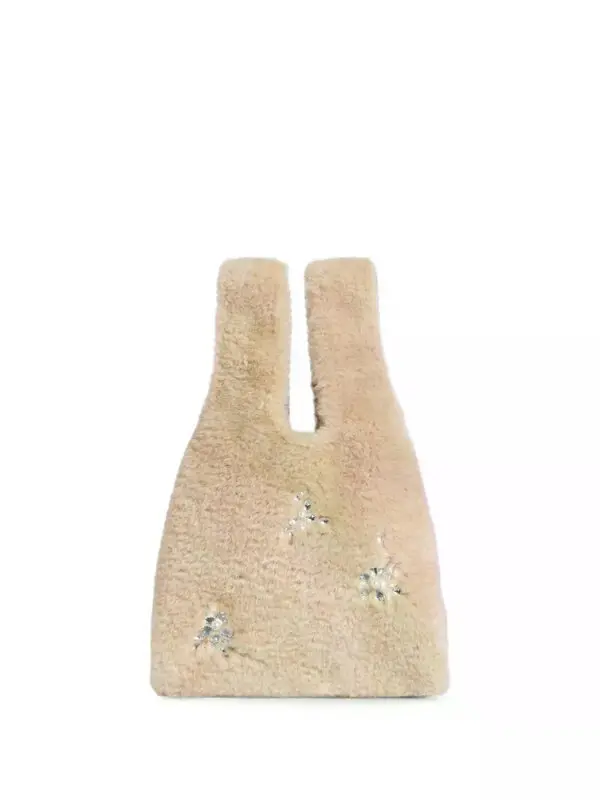 Simone Rocha Embellished Faux-fur Tote Bag