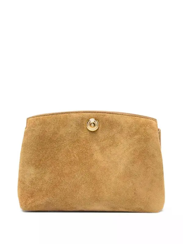 LIFFNER Push-lock Suede Clutch Bag - Neutrals