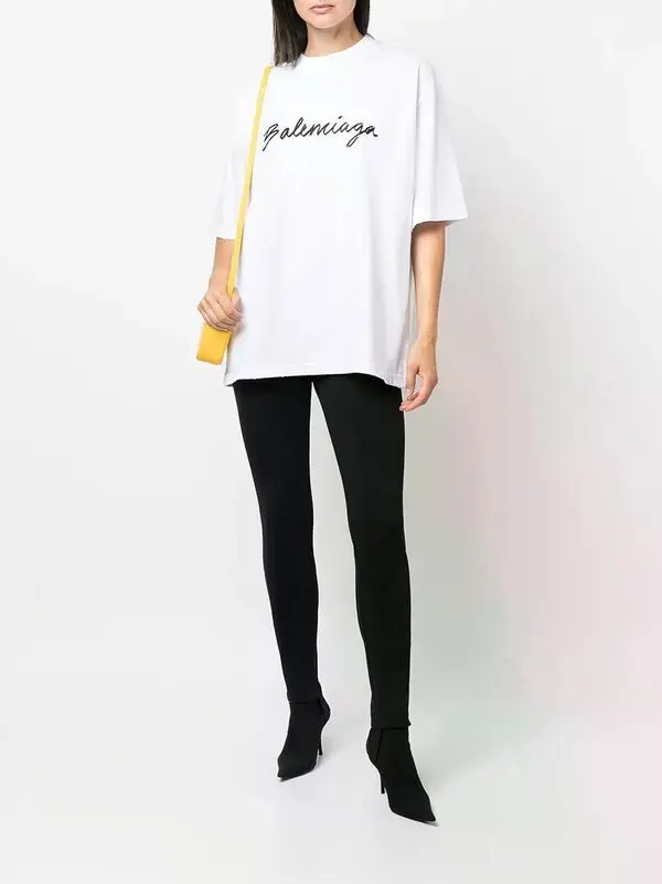 Balenciaga Logo Print Cotton T-shirt