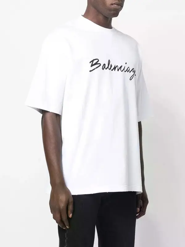 Balenciaga Logo Print Cotton T-shirt