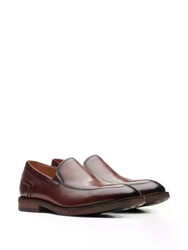 Clarks Un Hugh Step Leather Loafers - Brown