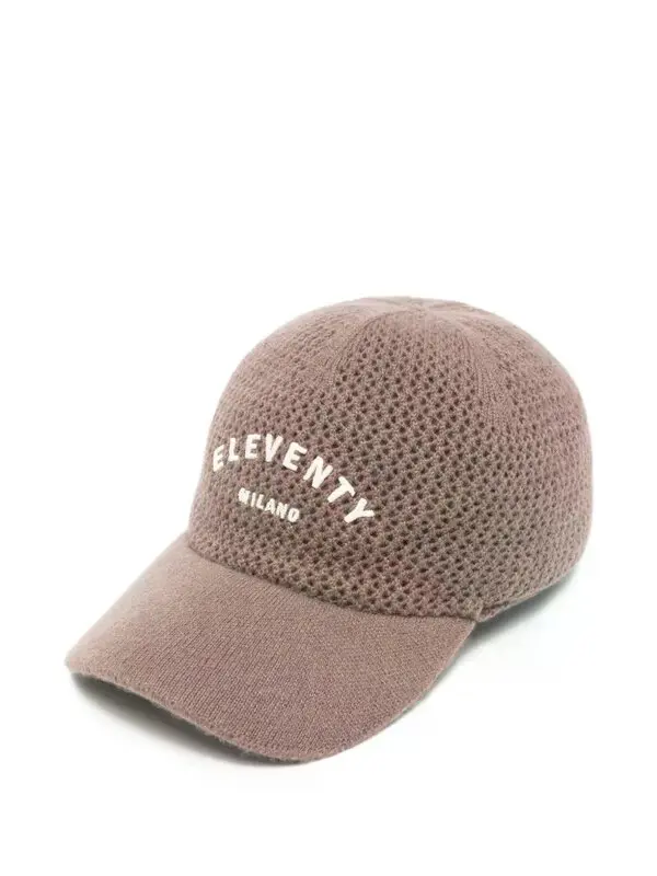 Eleventy Logo-embroidered Cashmere-wool Cap