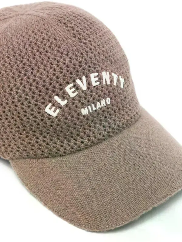 Eleventy Logo-embroidered Cashmere-wool Cap