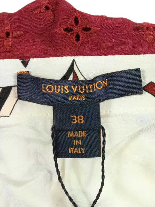 LOUIS VUITTON 2010s Monogram Embroidered Collar Shirt