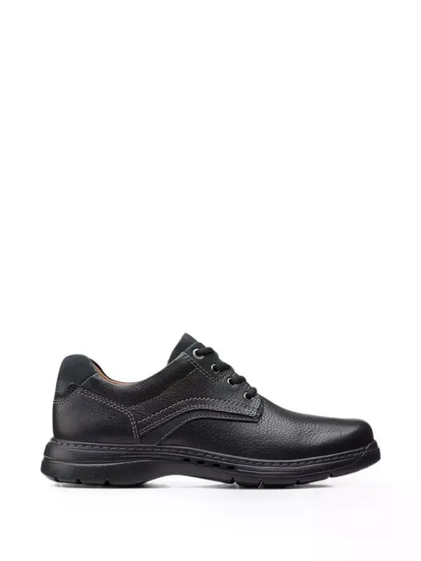 Clarks Un Brawley Pace Grained-leather Shoes