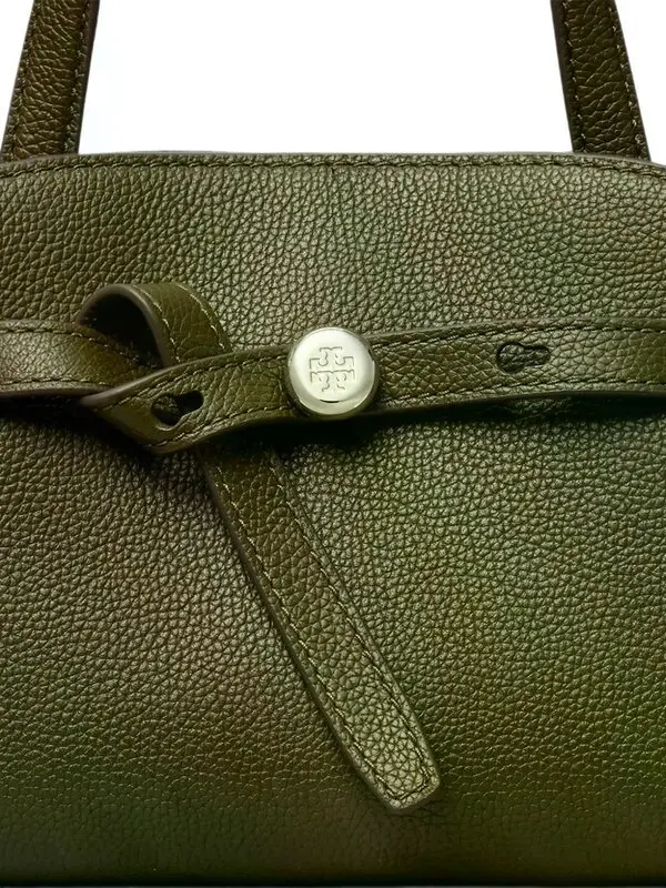 Tory Burch Logo-plaque Grained-leather Tote Bag