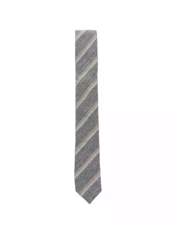 Eleventy Diagonal-stripe Wool Tie
