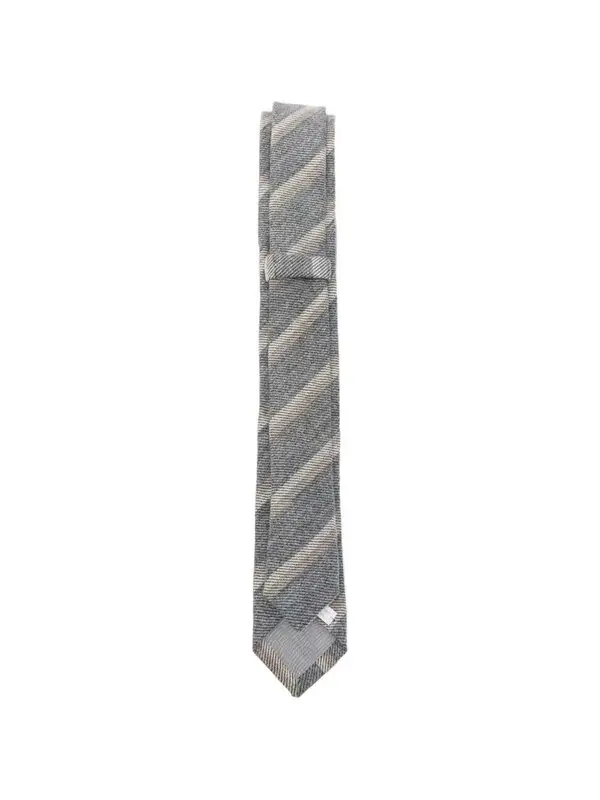 Eleventy Diagonal-stripe Wool Tie