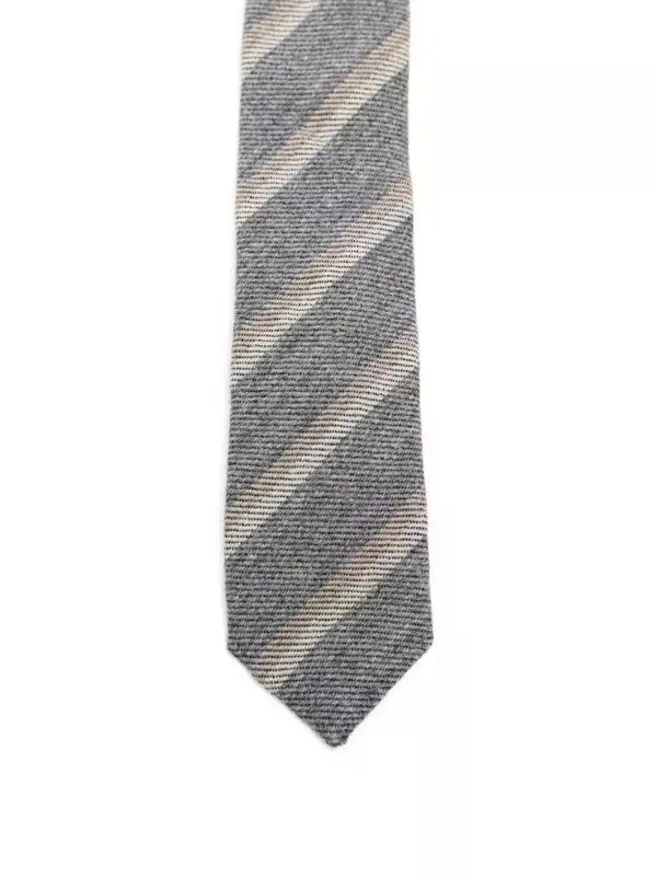 Eleventy Diagonal-stripe Wool Tie