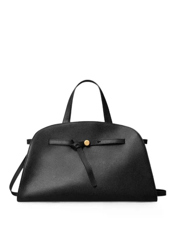 Tory Burch Logo-plaque Leather Tote Bag - Black