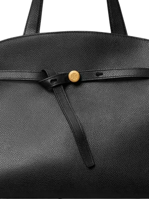 Tory Burch Logo-plaque Leather Tote Bag