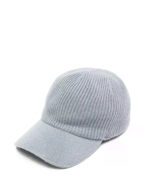 Eleventy Ribbed-knit Cashmere Baseball Cap