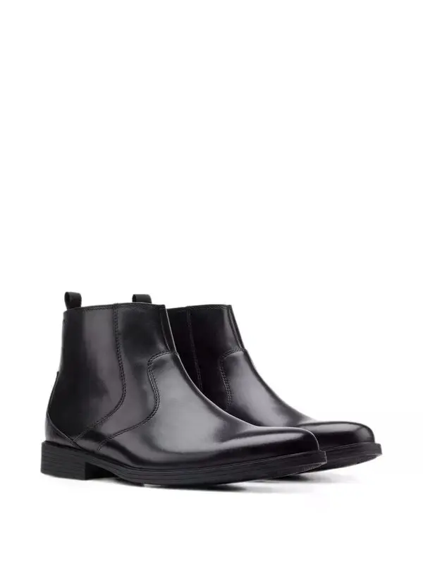 Clarks Whiddon Zip Leather Ankle Boots