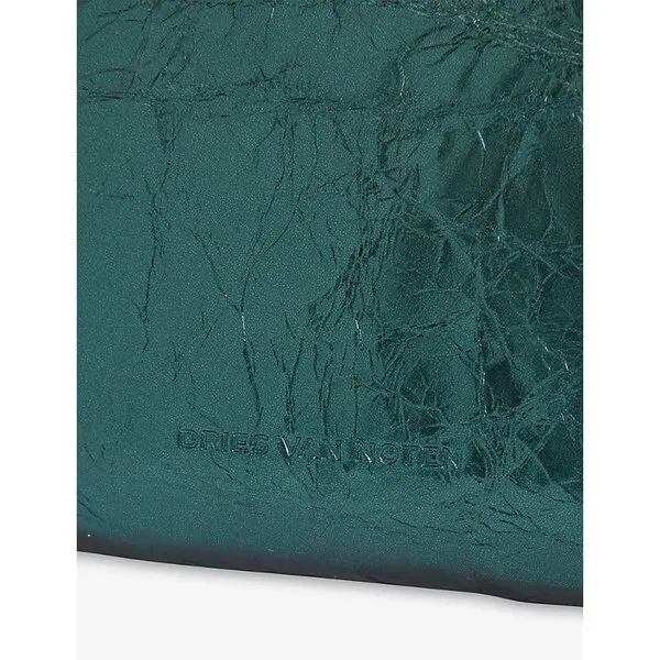 Dries Van Noten Envelope Small Leather Pouch - Forest