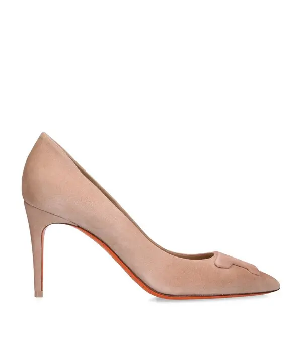 Santoni Suede Sibille Pumps 85 - Pink