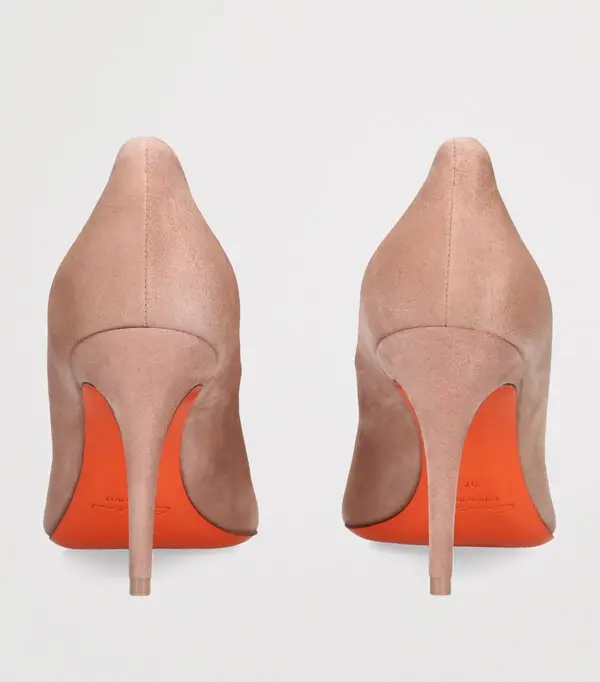 Santoni Suede Sibille Pumps 85
