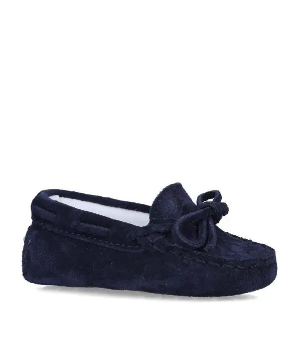 TOD'S Suede Gommini Loafers - Navy